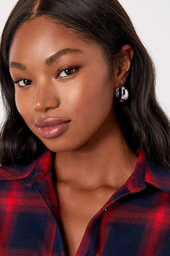 Silver Hoop Earrings - Hoops - Minimalist Hoops - Clean Hoops - Lulus