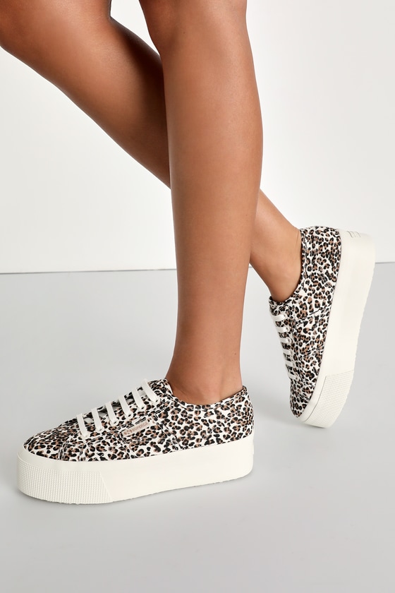 Superga 2790 Print - Leopard Print Sneakers - Platform Sneakers - Lulus