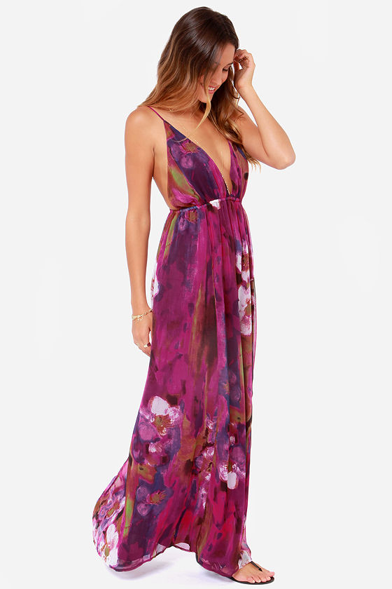 Sexy Purple Dress Maxi Dress Backless Dress 49 00