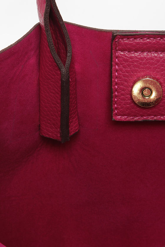 Fuchsia Handbag - Fuchsia Purse - Vegan Purse - $47.00