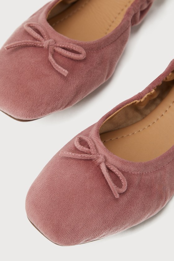 Seychelles Breathless - Rose Velvet Flats - Cute Ballet Flats - Lulus