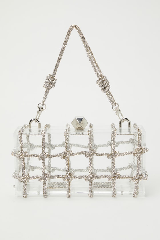 Clear and Silver Bag - Rhinestone Bag - Clear and Silver Purse - Lulus