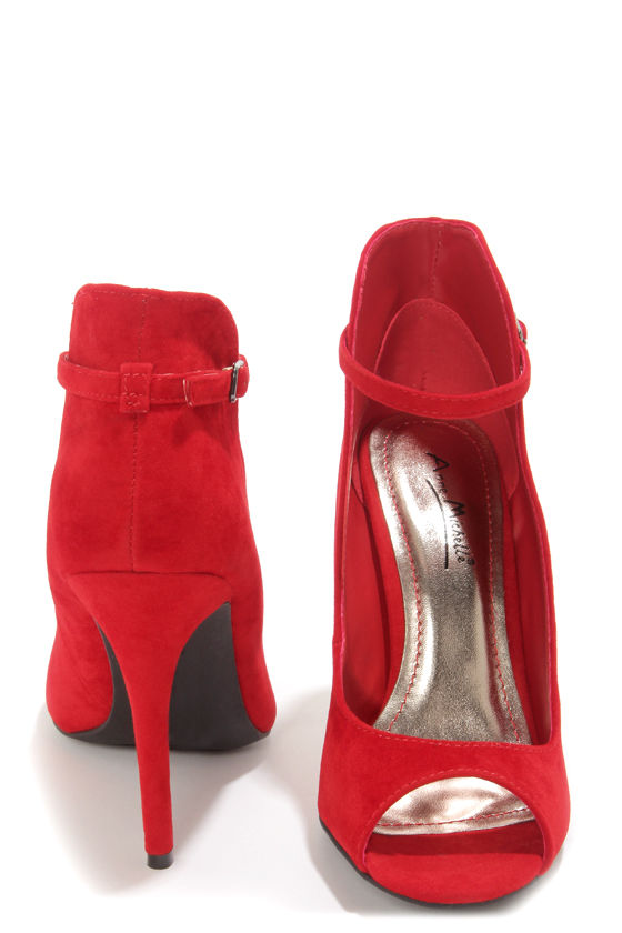 Sexy Red Shoes - Ankle Strap Heels - Red High Heels - $34.00 - Lulus