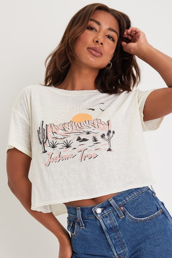 Z Supply Vintage Joshua Tree Tee - Graphic Tee - Slub Knit Tee - Lulus