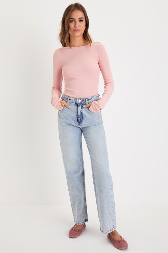 Free People Unapologetic Top - Backless Top - Pink Ribbed Top - Lulus