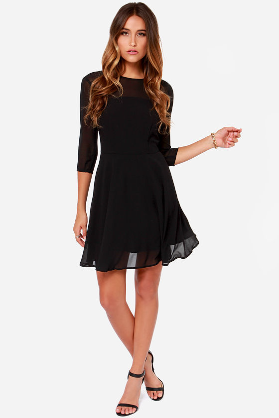 BB Dakota Shaelei Dress - LBD - Black Dress - Sheer Dress - $83.00 - Lulus