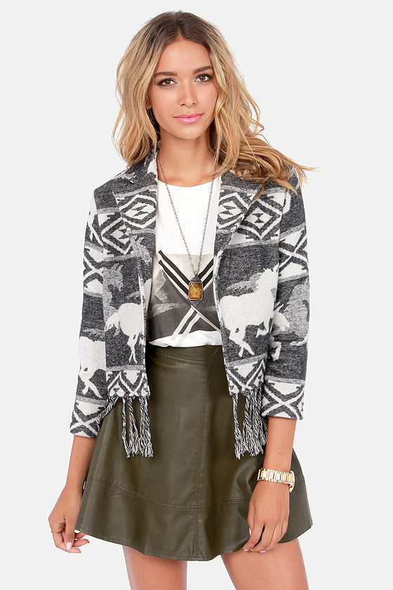 RVCA Van Zant Jacket - Black Jacket - Ivory Jacket - Crop Jacket - $130 ...