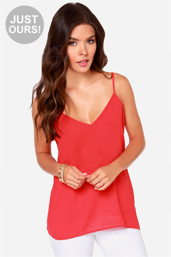 Tank Top - Red Top - V Neck Tank - $23.00 - Lulus