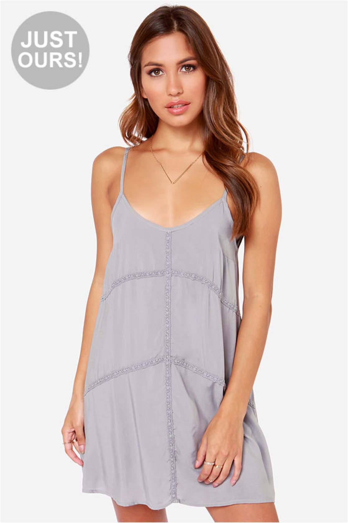 Grey Dress - Slip Dress - Sheath Dress - $42.00 - Lulus