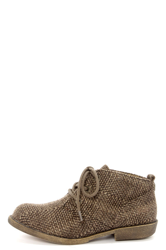 Cute Lace-Up Shoes - Ankle Boots - Brown Shoes - $55.00 - Lulus
