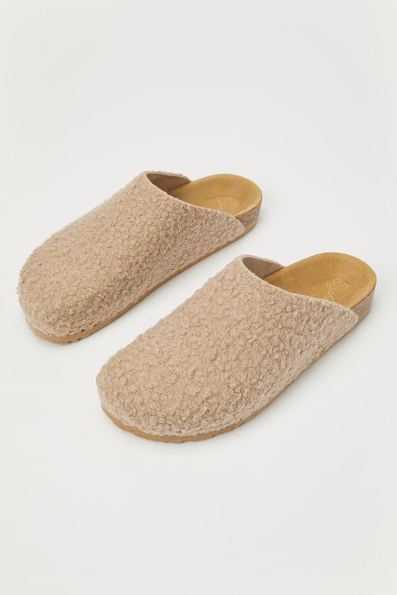 Seychelles New Routine Mules - Faux Fur Mules - Taupe Mule Slides - Lulus