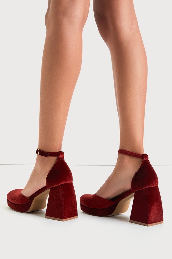 Coconuts by Matisse Misha - Burgundy Heels - Mary Jane Pumps - Lulus
