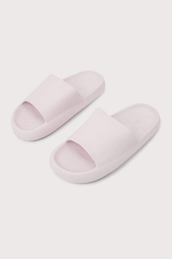 London Rag Relaxo - Pink Slide Sandals - Foam Slide Sandals - Lulus