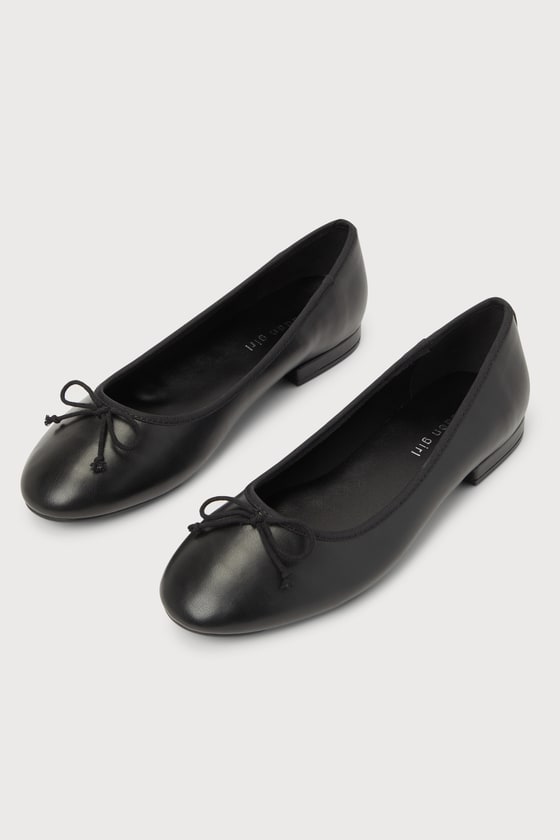 Madden Girl Plie - Black Ballet Flats - Bow Ballet Flats - Lulus