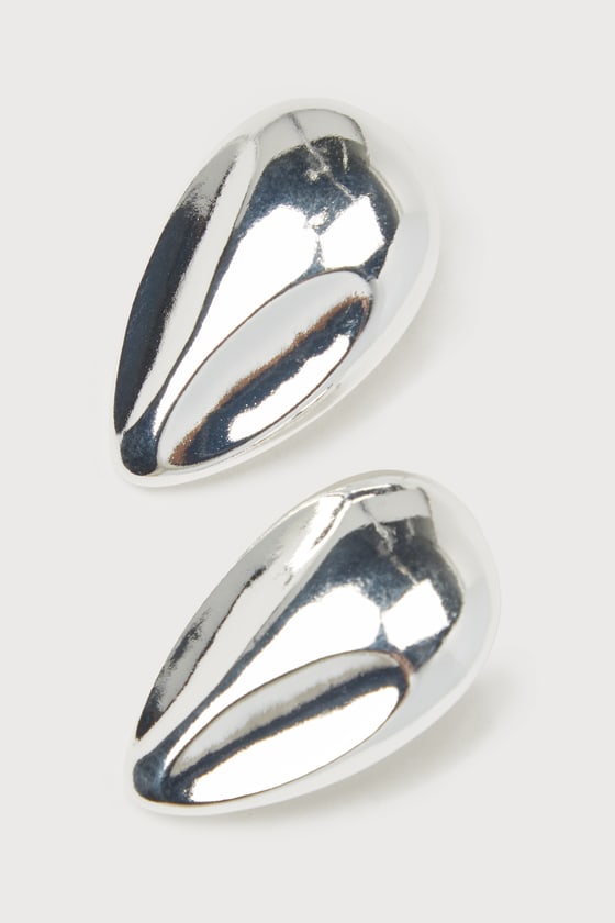 8 Other Reasons Beverly - Silver Oval Earrings - Drop Earrings - Lulus