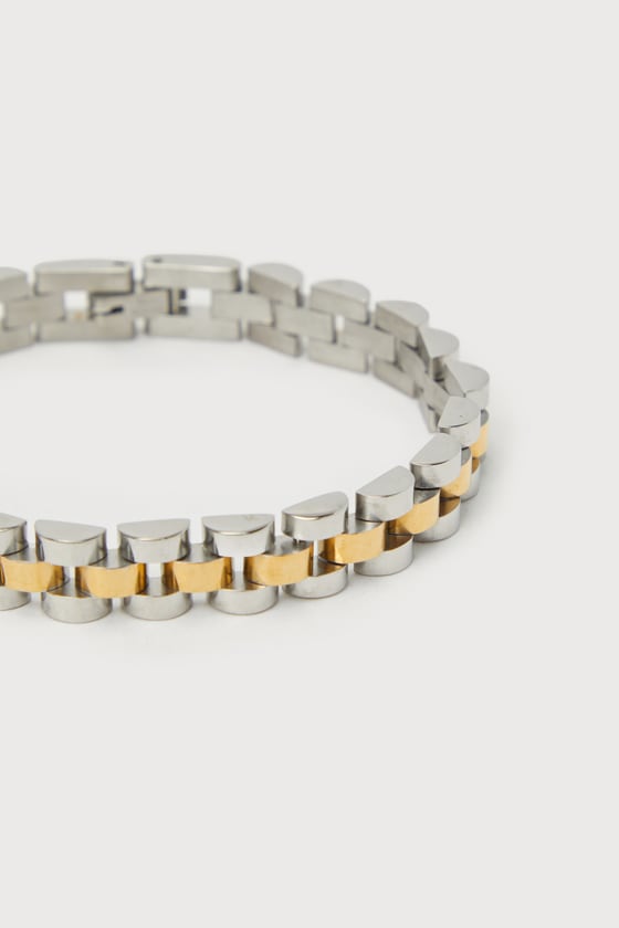 Macrae Slim Watch Me - Watch Band Bracelet - 18KT Gold Chain - Lulus