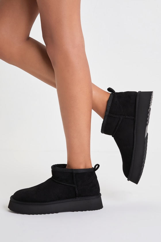 Beach by Matisse Breckenridge - Black Suede Boots - Ankle Booties - Lulus