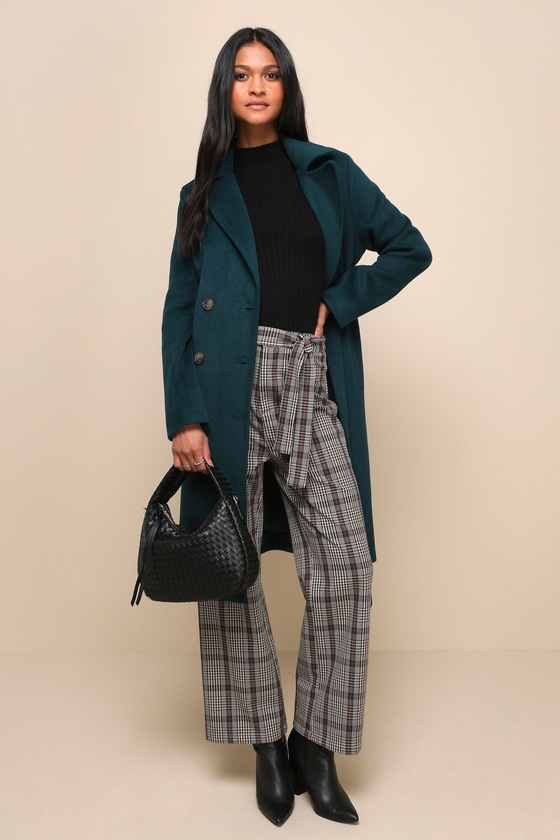 Teal Green Coat - Long Coat - Green Double-Breasted Coat - Lulus