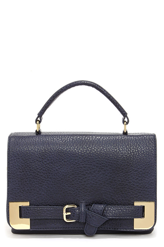 Cute Navy Blue Satchel - Vegan Leather Satchel - $70.00 - Lulus