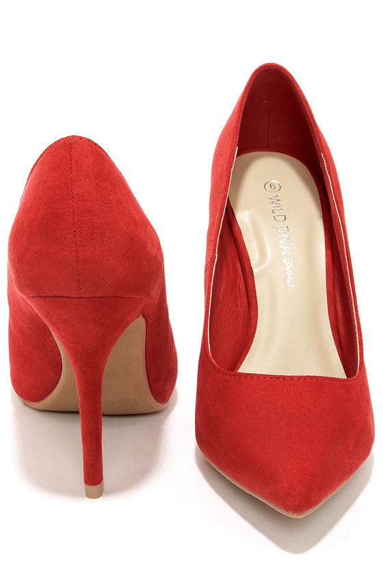 Chic Red Pumps - Suede Pumps - Pointed Pumps - $23.00 - Lulus