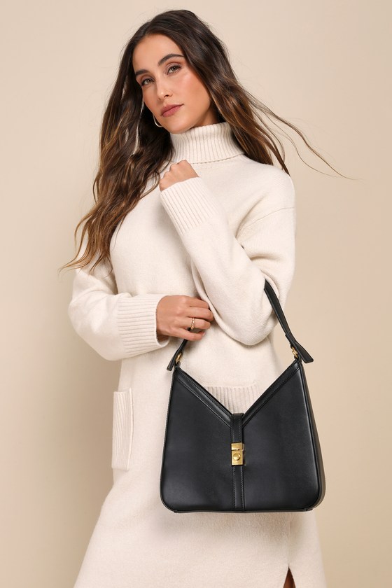 Lulus Impressive Detail Black Shoulder Bag | ModeSens