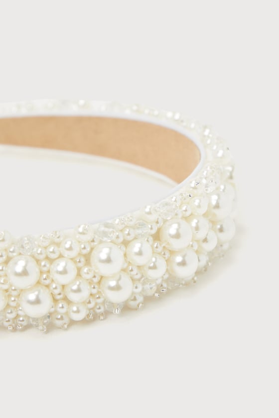 Ivory Pearl Headband - Pearl Beaded Headband - Bridal Accessories - Lulus