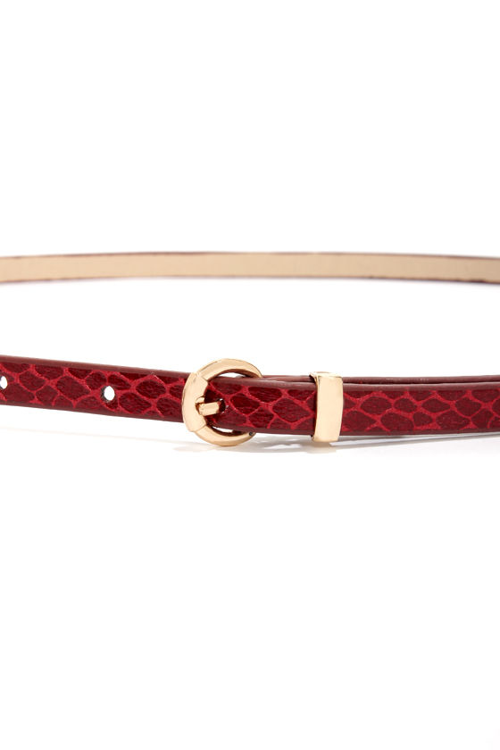 Cute Red Belt - Skinny Belt - Vegan Leather Belt - $9.00 - Lulus