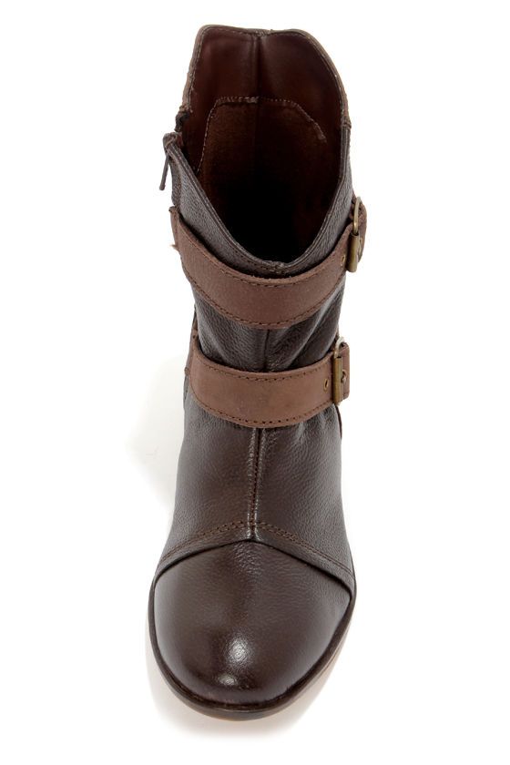 Cute Brown Boots - Leather Boots - Ankle Boots - $114.00