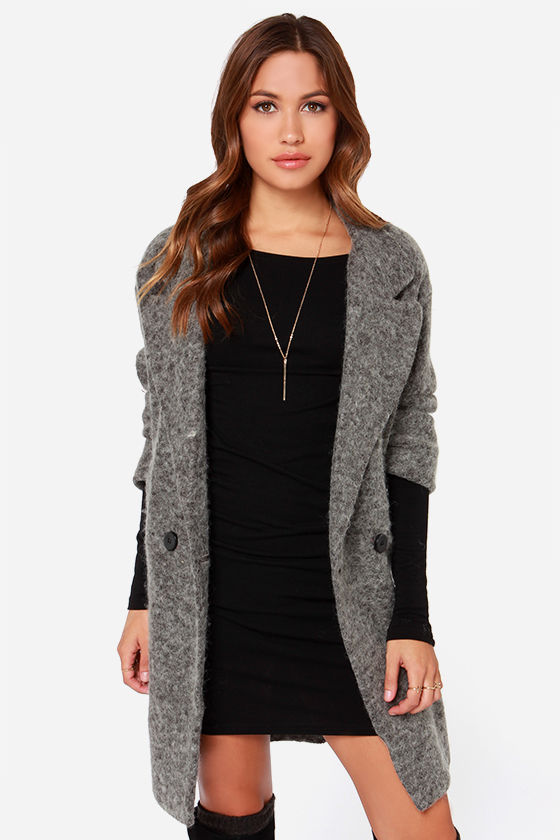 Cute Oversized Coat - Grey Coat - Wool Coat - $145.00 - Lulus