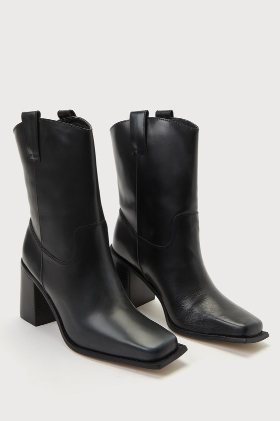 Matisse Dane - Black Distressed Boots - Western Ankle Boots - Lulus