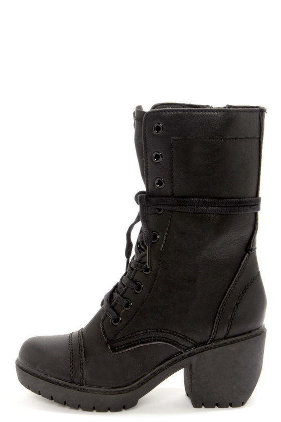 Cute Black Boots - High Heel Boots - Combat Boots - $95.00 - Lulus