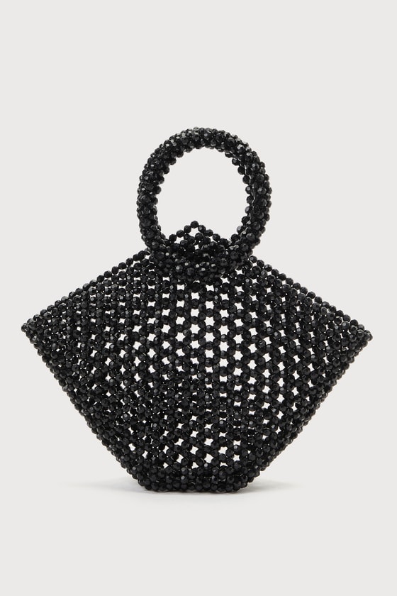 Lulus Luxe Addition Black Beaded Mini Handbag | ModeSens
