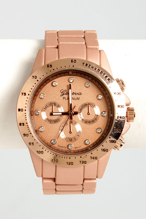 Cute Dusty Rose Watch - Boyfriend Watch - $26.00 - Lulus