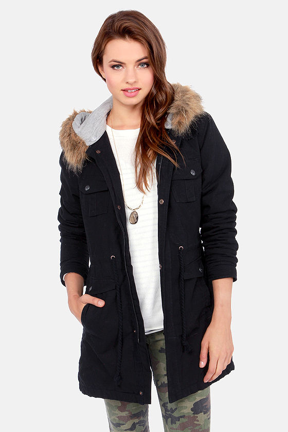 Volcom Trip Parka - Black Jacket - Hooded Parka - $119.50 - Lulus