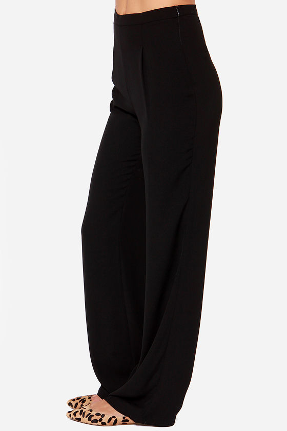 Wide-Leg Pants - Black Pants - Comfy Pants - $43.00