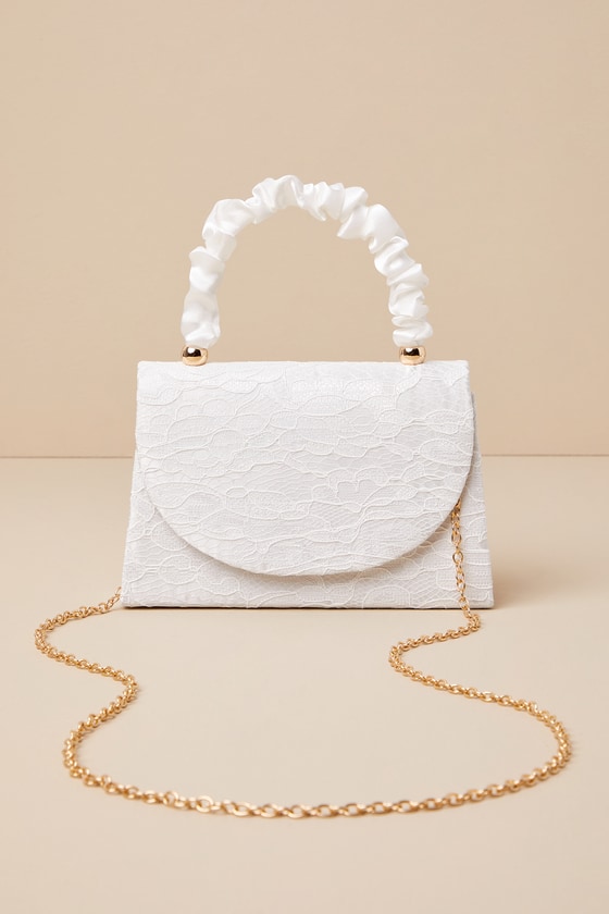 Ivory Lace Handbag - Mini Handbag - Novelty Handbag - Handbag - Lulus