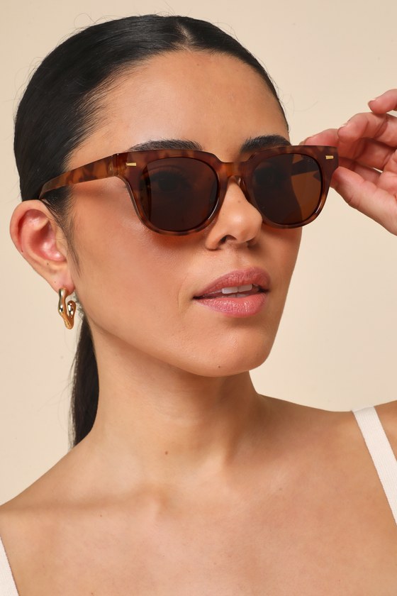 I-SEA Lido Tortoise - Brown Tortoise Sunglasses - Sunglasses - Lulus