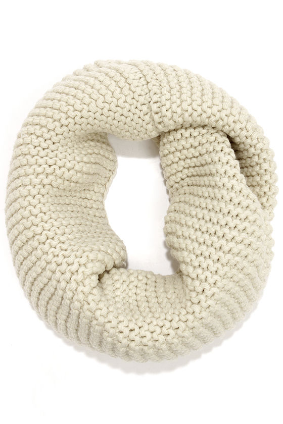 Cozy Cream Scarf - Knit Scarf - Infinity Scarf - $18.00 - Lulus