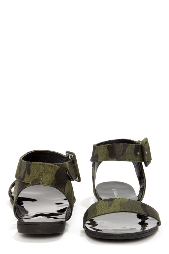 Cute Camo Print Sandals - Flat Sandals - Camo Shoes - $21.00 - Lulus