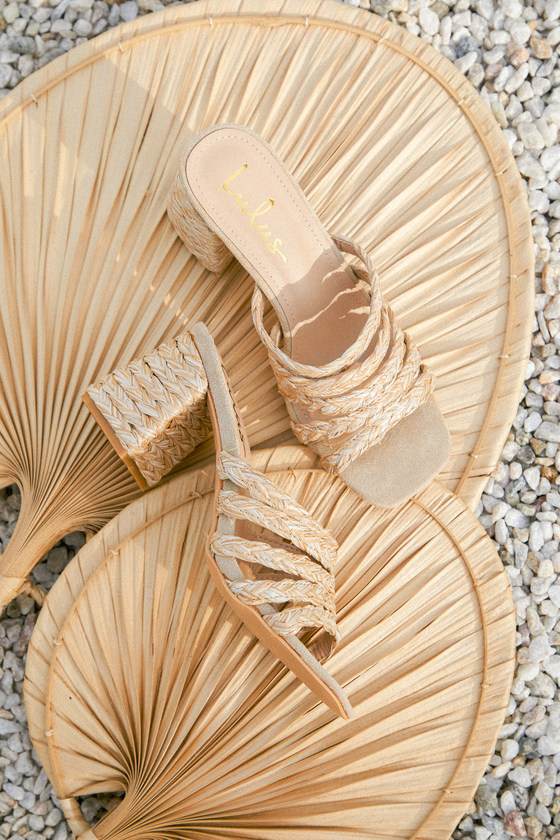 Natural Raffia Heels - Raffia Sandals - High Heel Sandals - Lulus