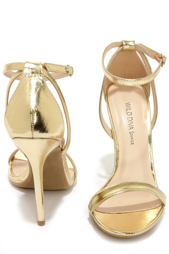 Cute Gold Heels - Ankle Strap Heels - $22.00 - Lulus