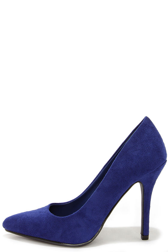 Chic Blue Pumps - Vegan Suede Pumps - Pointed Pumps - $24.00 - Lulus