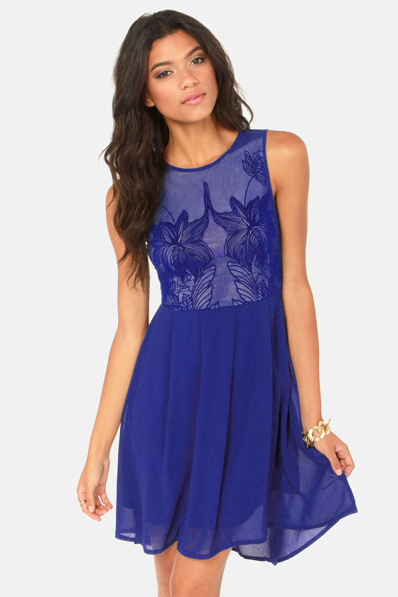 Lovely Blue Dress - Midi Dress - Sleeveless Dress - $42.00 - Lulus