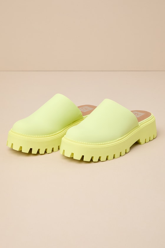 DV by Dolce Vita Lexy - Bright Yellow Clogs - Slide-On Clogs - Lulus