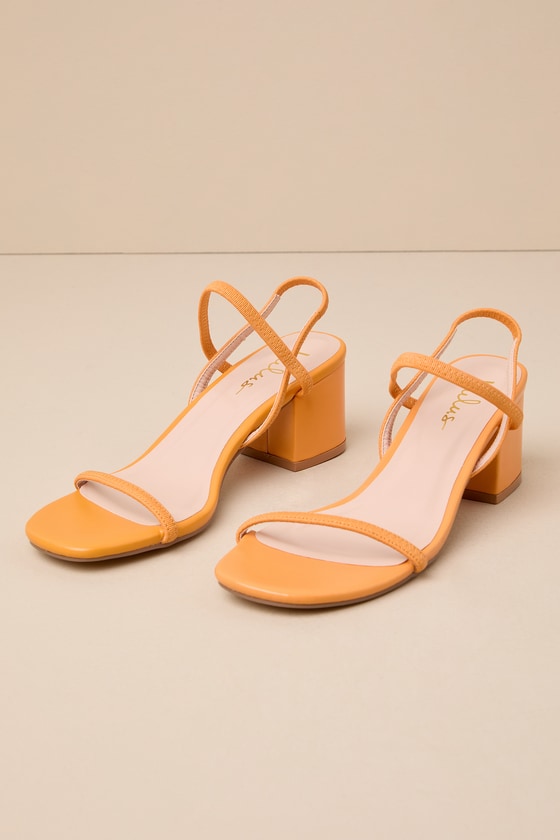 Mango High Heel Sandals - Strappy Sandals - Low Block Heels - Lulus