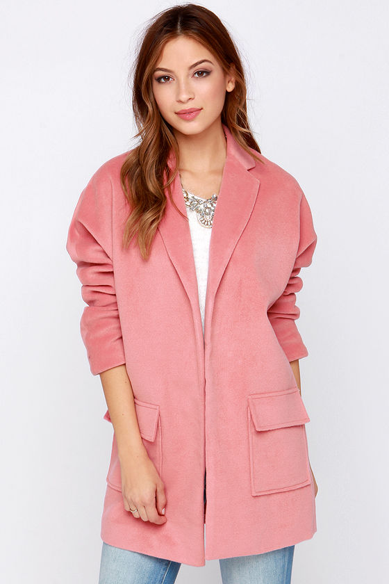 Chic Blush Pink Coat - Felted Coat - Oversized Coat - $109.00 - Lulus