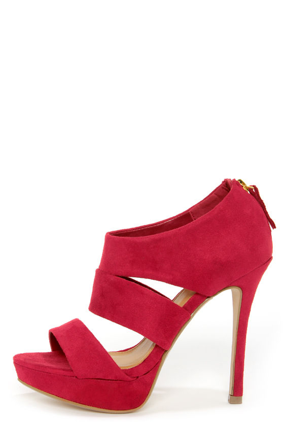 Sexy Red Heels - Peep Toe Heels - Red Shoes - Shooties - $28.00 - Lulus