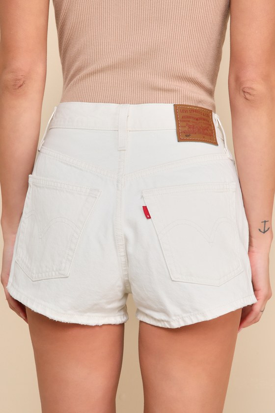 Levi's 501 Shorts - Cream Denim Shorts - High-Waisted Shorts - Lulus