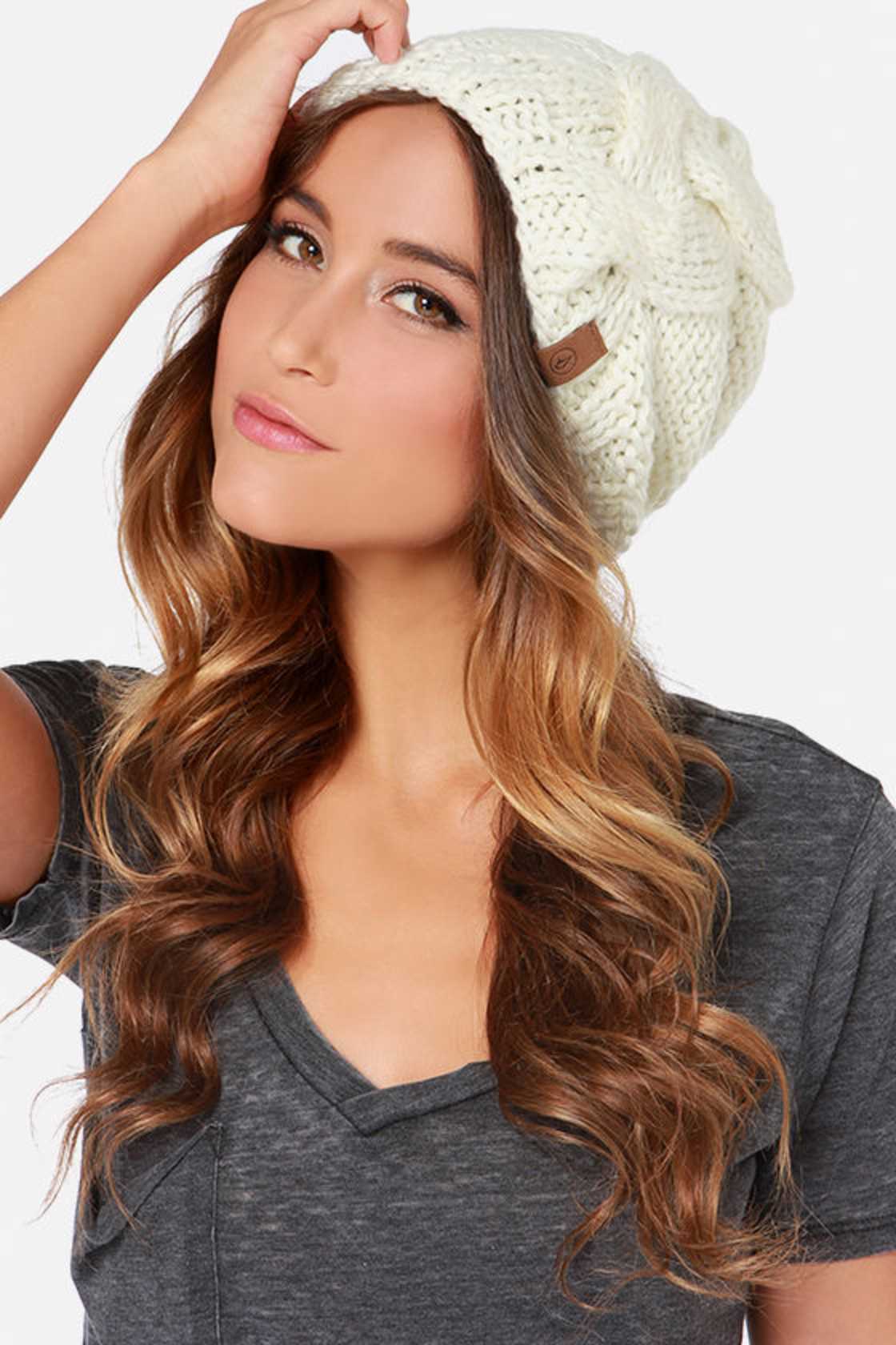 Volcom Silver Beanie - Cream Beanie - Knit Beanie - $32.00 - Lulus