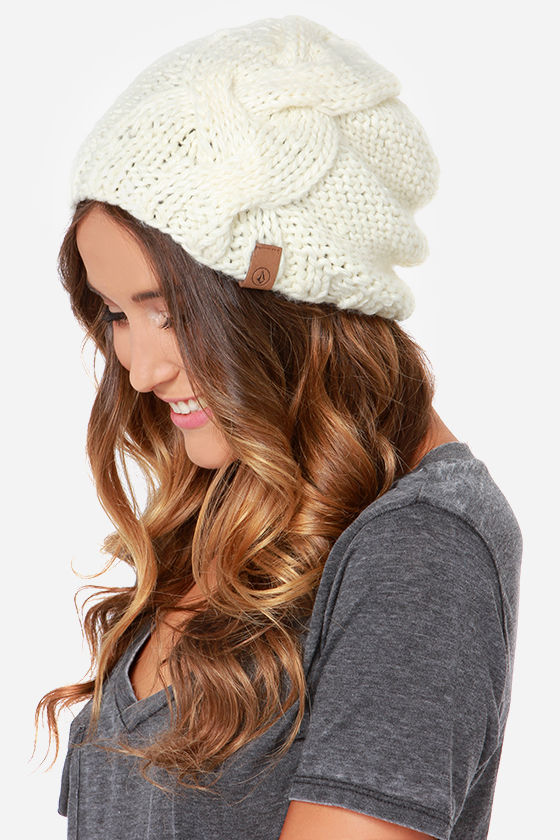 Volcom Silver Beanie - Cream Beanie - Knit Beanie - $32.00 - Lulus